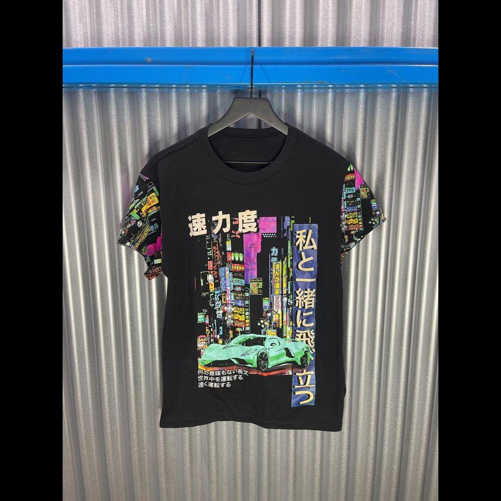 Cyberpunk Japanese Futuristic Kanji Tee - Gem